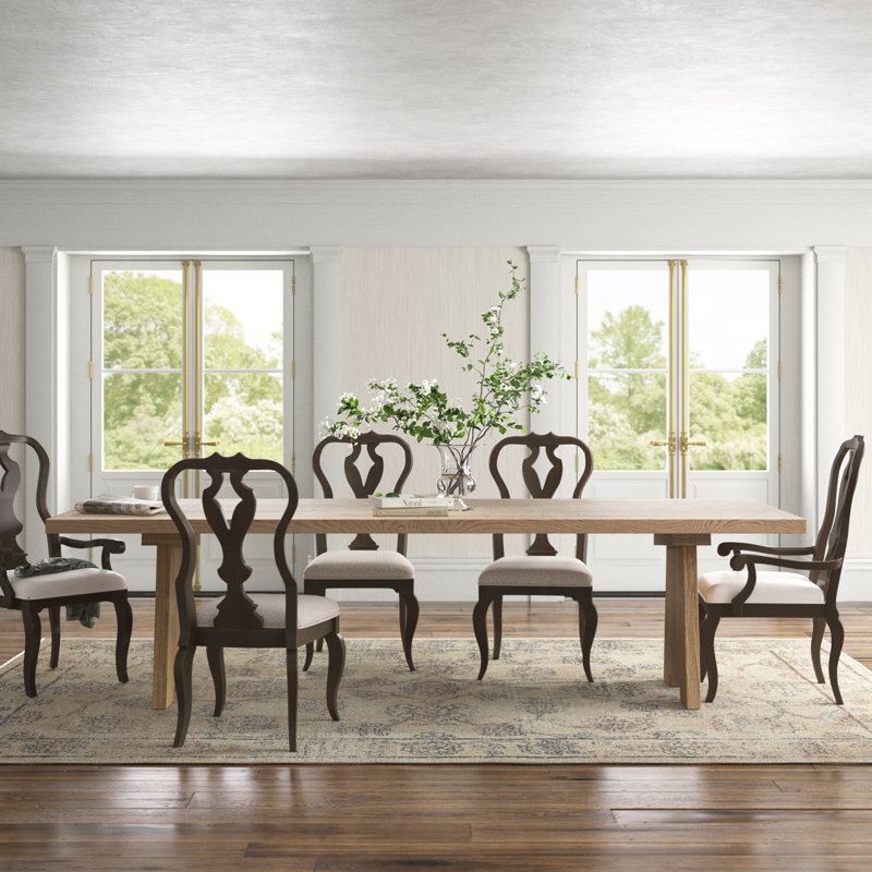 Birch Lane™ Finbar 110'' Bleached Oak Dining Table | Wayfair